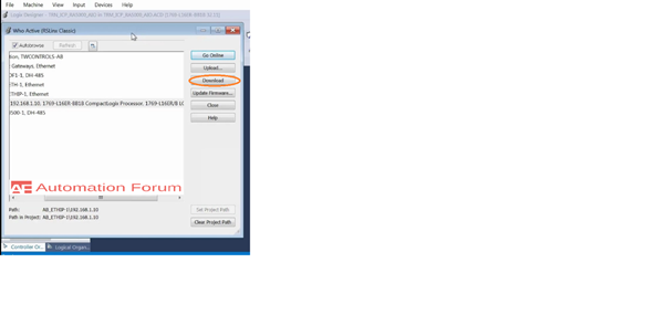 How to connect and Download program in CompactLogix and ControlLogix ...